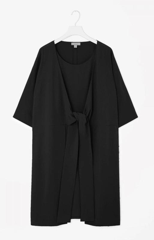 Сукня плаття з ліоцеллу легка з кишенями з поясом Cos Lyocell Black Dress — ціна 360 грн у