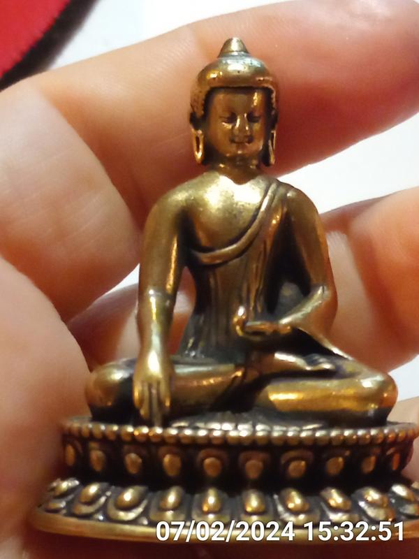 Фігурка статуетка будда латунна метал латунь 5 3 см на 4 см — ціна 378 грн у каталозі Статуетки