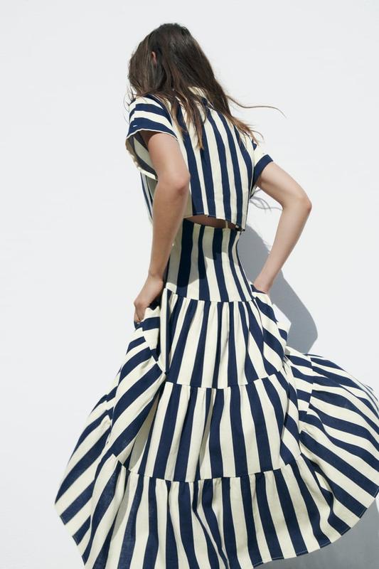 Zara -60% 💛 сукня льон розкішна котон стильна м, l — ціна 1390 грн у каталозі Сукні міді Купити ...