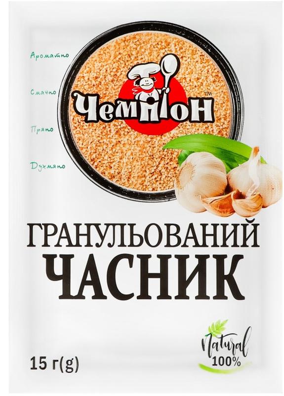 Гранульований часник чемпіон 15 г 4820149482477 — ціна 11 грн у каталозі Спеції та приправи