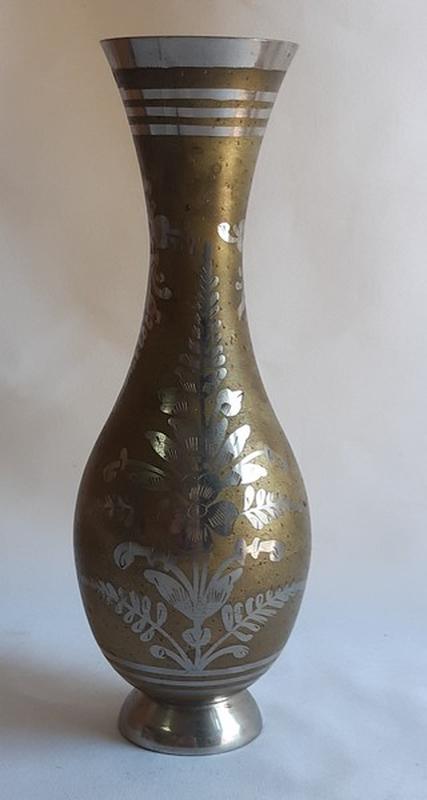 Вінтажна металева ваза індійка 70 е г — ціна 1030 грн у каталозі Вази