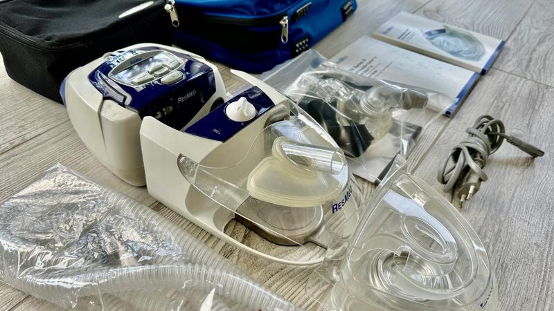 Автоматичний сіпап апарат resmed s8 autoset spirit ii + зволожувач ...