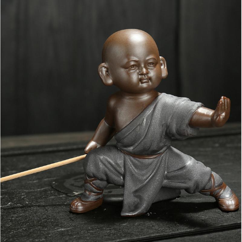Статуэтка сувенир монах кунг фу пройти три уровня ночью H 13 см фигурки с китайской