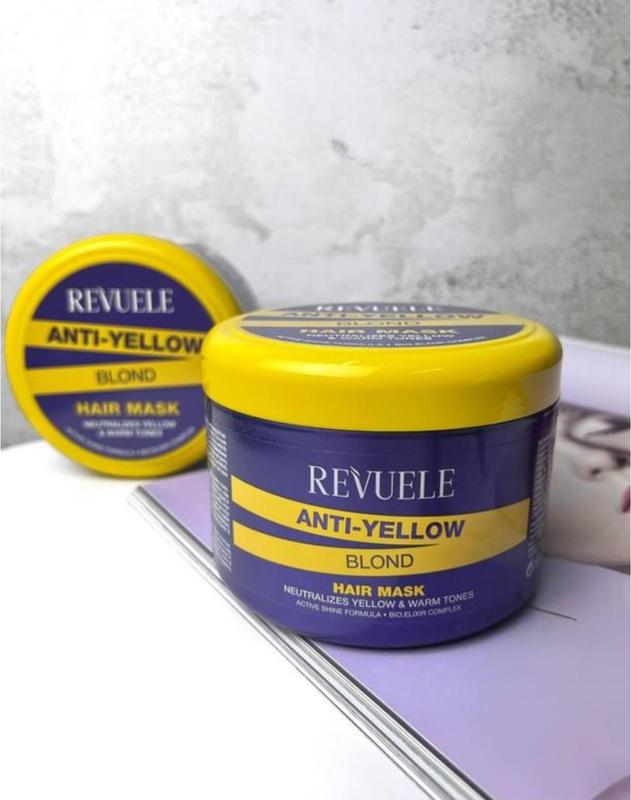 Маска 500 мл с антижелтым эффектом для светлых волос revuelle, болгария ...