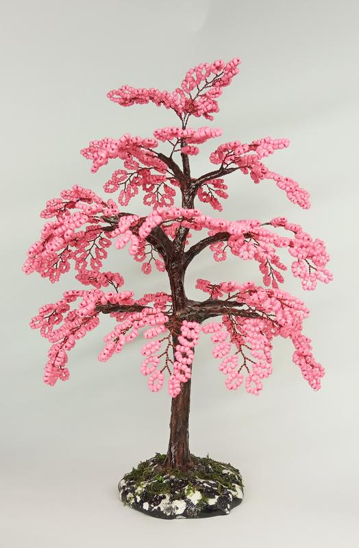Дерево із бісеру сакура — ціна 400 грн у каталозі Статуетки Купити товари для дому та побуту за