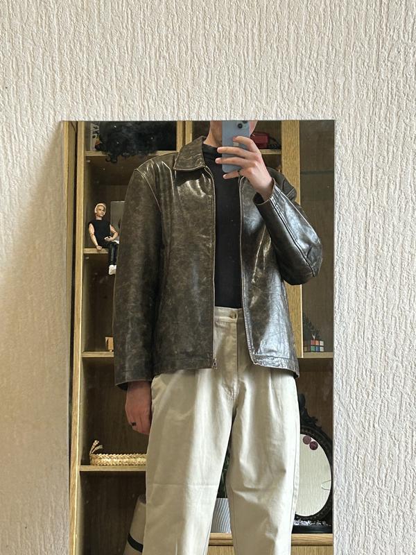 Вінтажна шкіряна куртка — ціна 1500 грн у каталозі Куртки Купити чоловічі речі за доступною