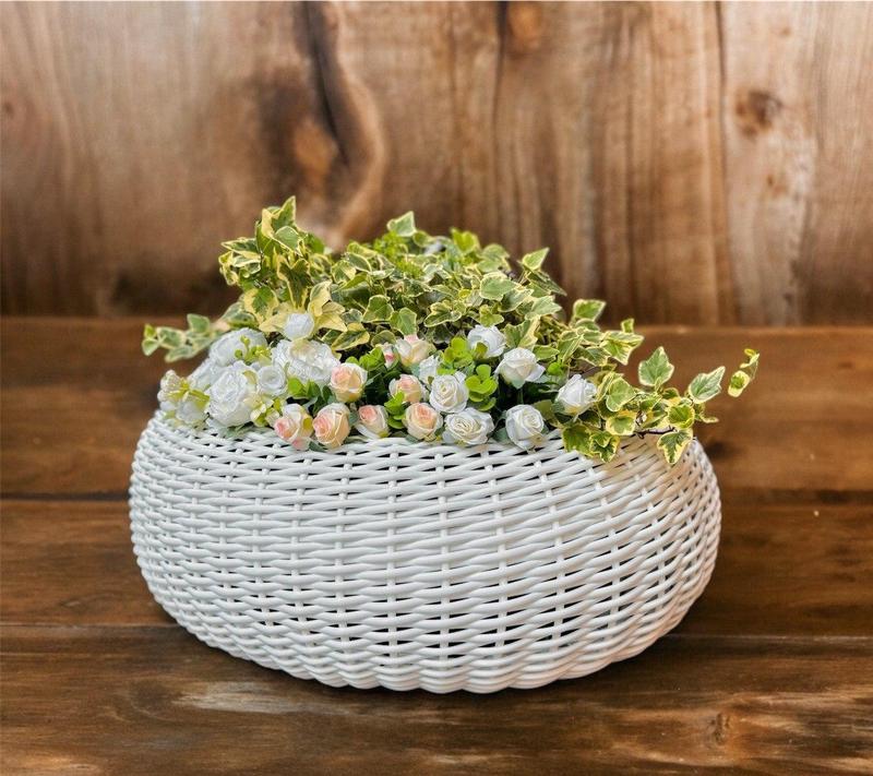 Клумба зі штучного ротангу діаметр 60 см — ціна 1550 грн у каталозі Органайзери Купити товари