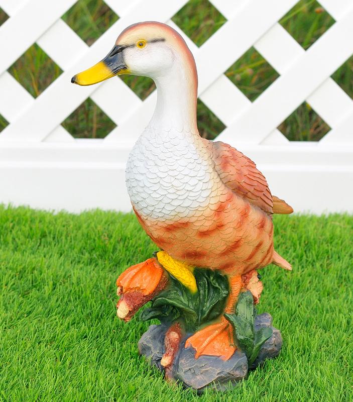 Садова фігура качка на камені — ціна 753 грн у каталозі Садові