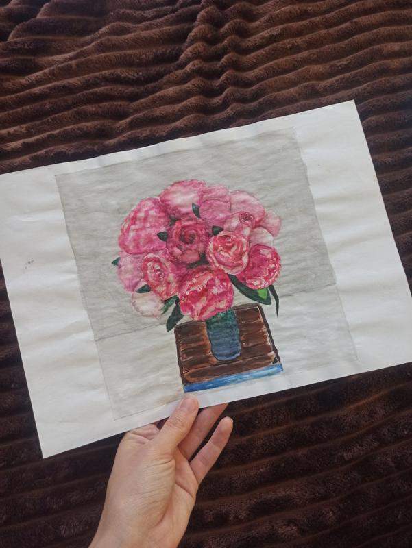 Картина акварелью гуашю цветы букет натюрморт природа — цена 65 грн в