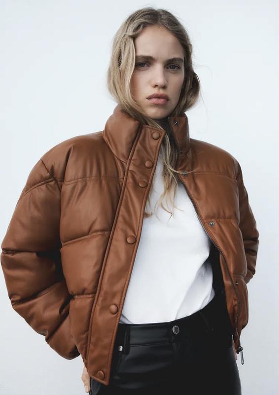 Шкіряна куртка дутік — ціна 360 грн у каталозі Куртки Купити жіночі