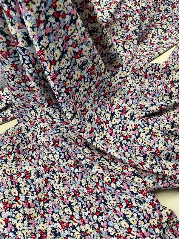 Штапель бельмондо відріз 2м тканина ш 150см квіткова акварель — ціна 350 грн у каталозі