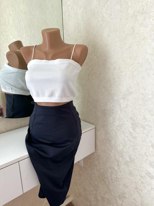 Очень крутая стильная женская юбка миди синего цвета Calliope — ціна 185 грн у каталозі Міді