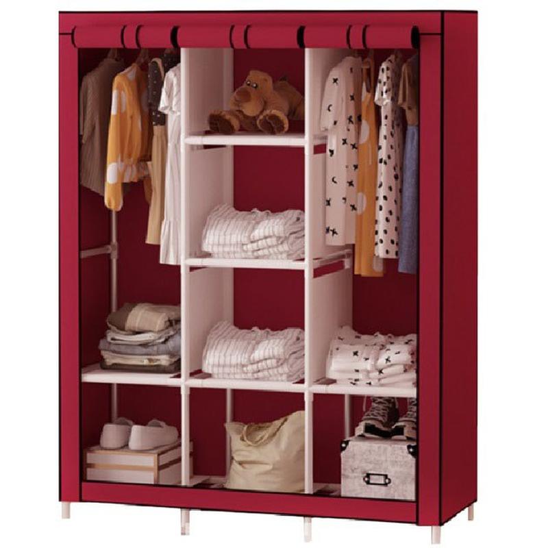 Шафа тканинна 3 секції складана з каркасом Storage Wardrobe 175 х 130 х