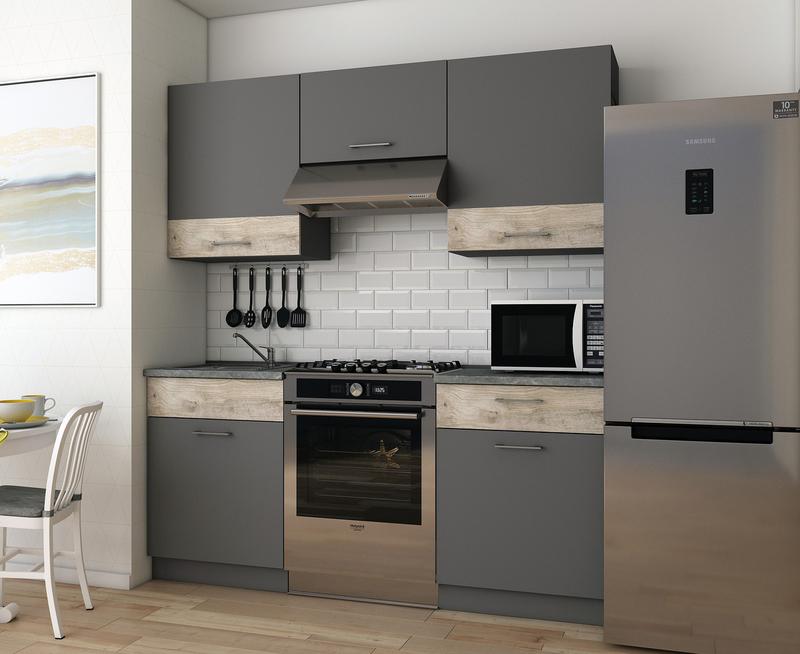 Кухня лея 1 8 м графіт клондайк — ціна 8915 грн у каталозі Меблі для кухні Купити товари