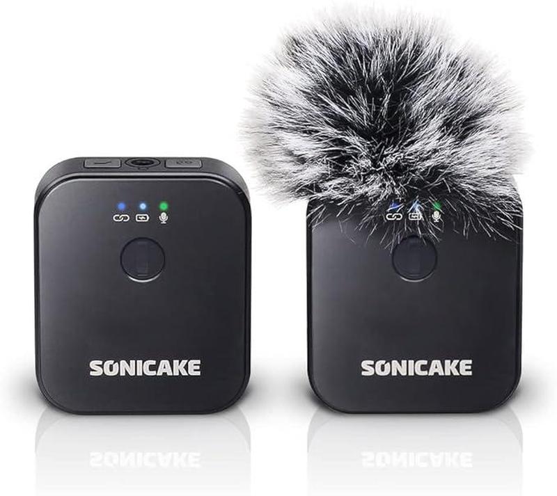 Профессиональный беспроводной петличный микрофон sonicake qwm-10, 2.4 ...
