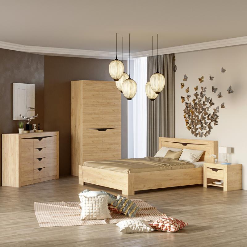 Спальня эверест либерти комплект 4 (модульная - 4 элемента) дуб крафт ...