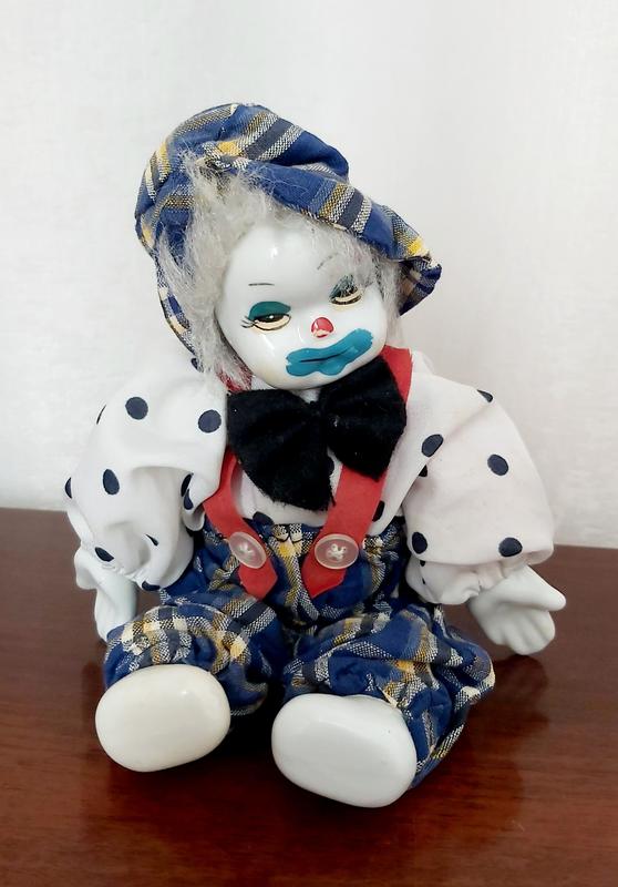 Лялька порцелянова клоун фарфор коллекційна — ціна 355 грн у каталозі Інтерєрні ляльки Купити