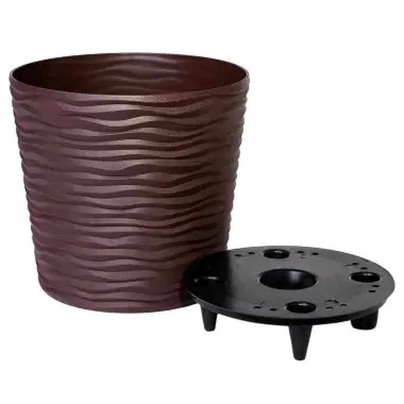 Вазон фьюжн со вставкой низкий 12 см, 16см, 20см, 23,5см,(14516) 23.5 ...