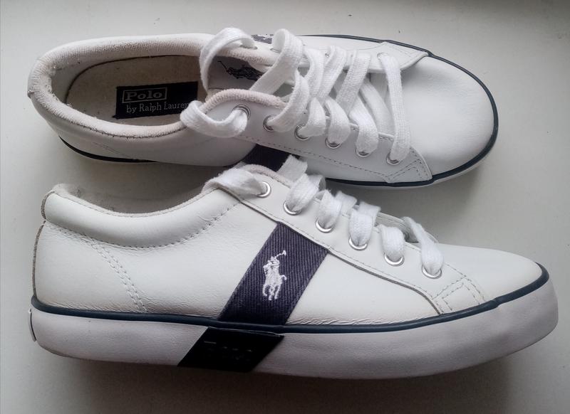 Оригинал. 24 см. женские кожаные кроссовки кеды polo ralph lauren ...