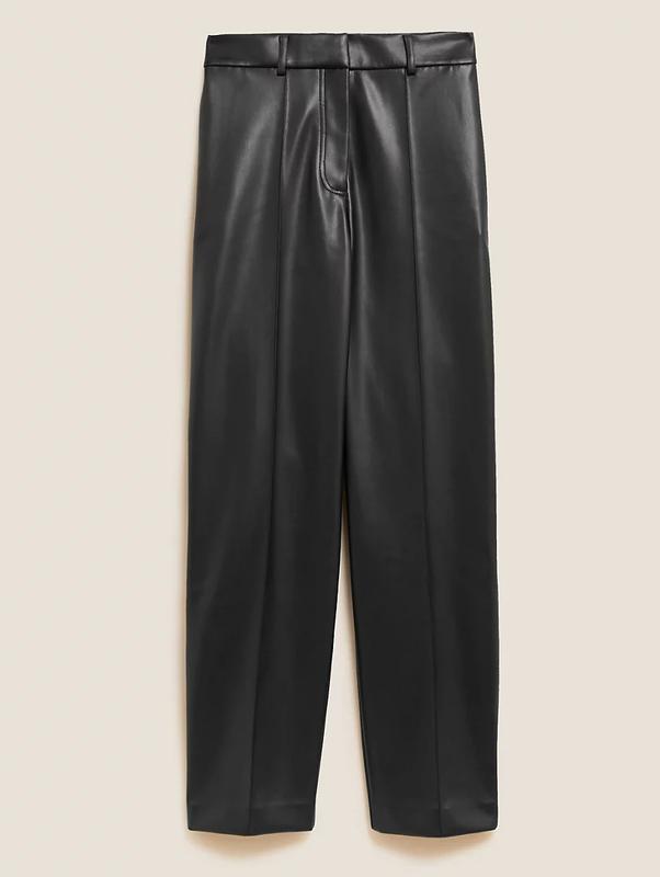 Прямі штани з ефектом шкіри — ціна 645 грн у каталозі Брюки Купити жіночі речі за доступною