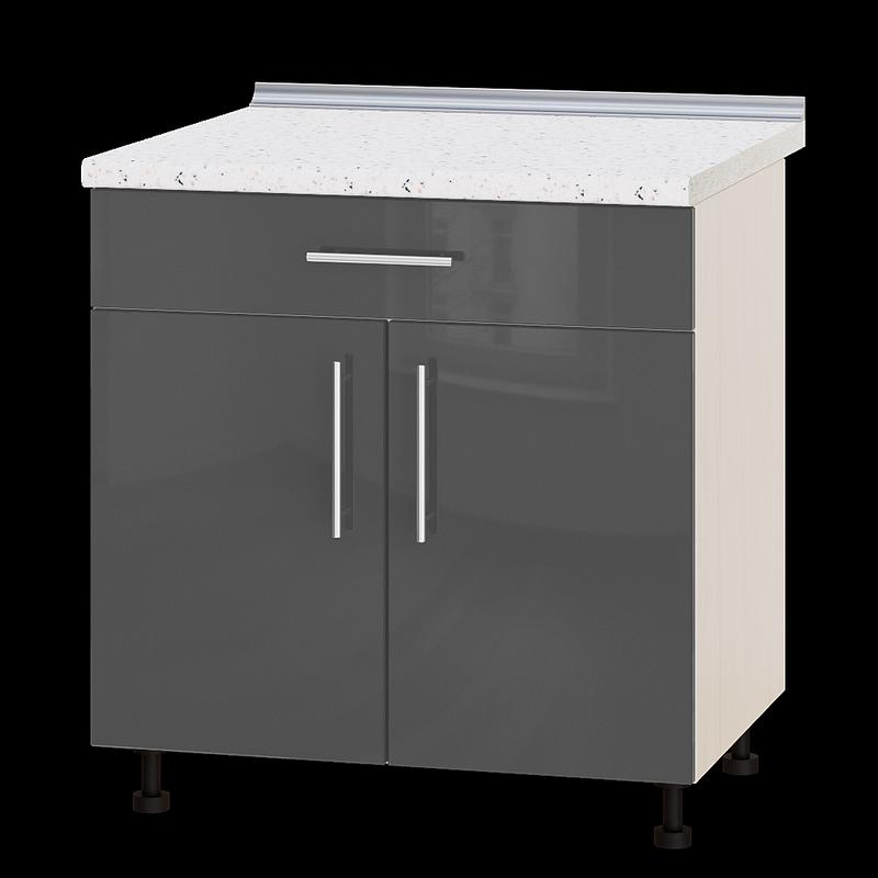 Кухня модерн модуль низ н75 800 граніт глянець — дуб молочний 80х47х82 см — ціна 3815 грн у