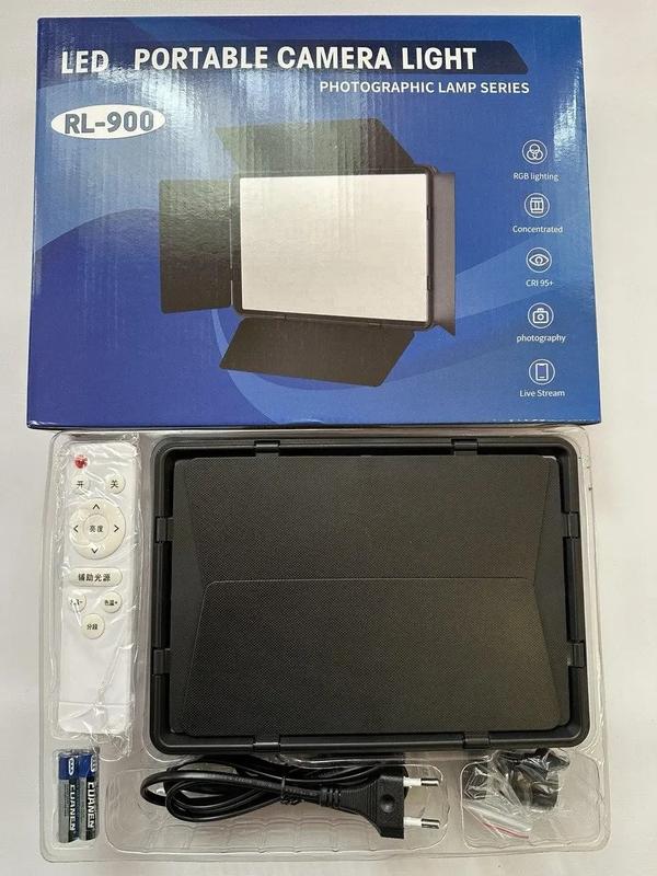 Світлодіодна панель camera light rl-900 лампа для відео та фото 3000k ...