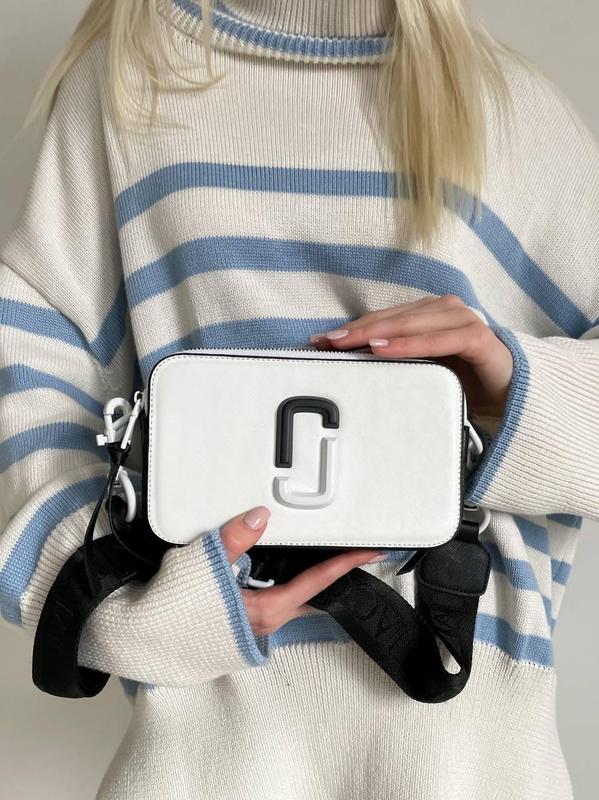 Сумка marc jacobs logo white/black | жіноча сумка марк якобс — ціна ...