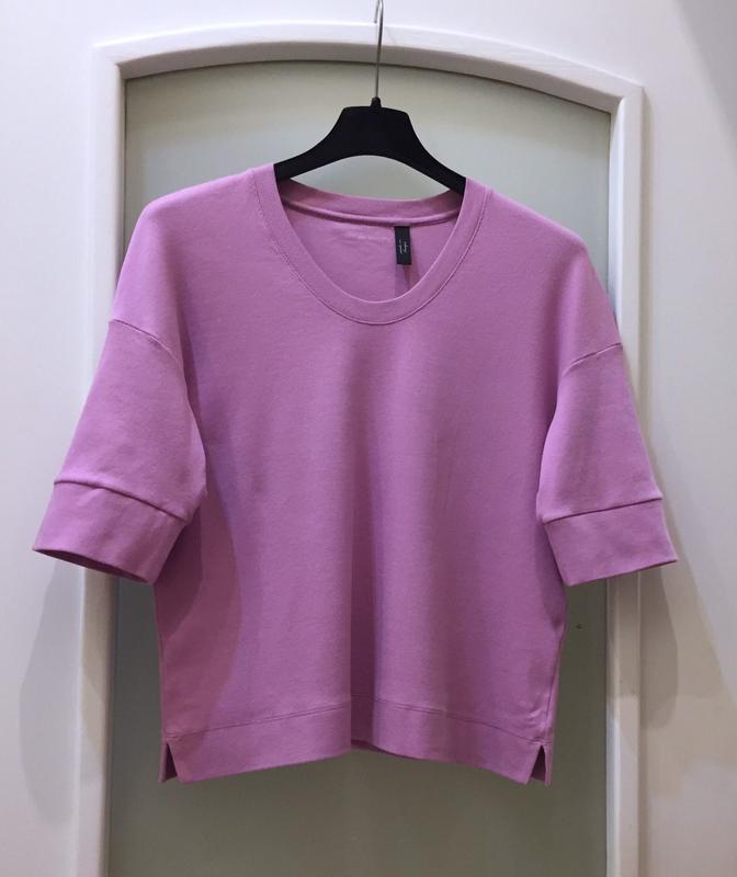 Футболка брендова Marc Cain Sports Dropped Shoulders T Shirt Violet оригінал зі свіжих колекцій
