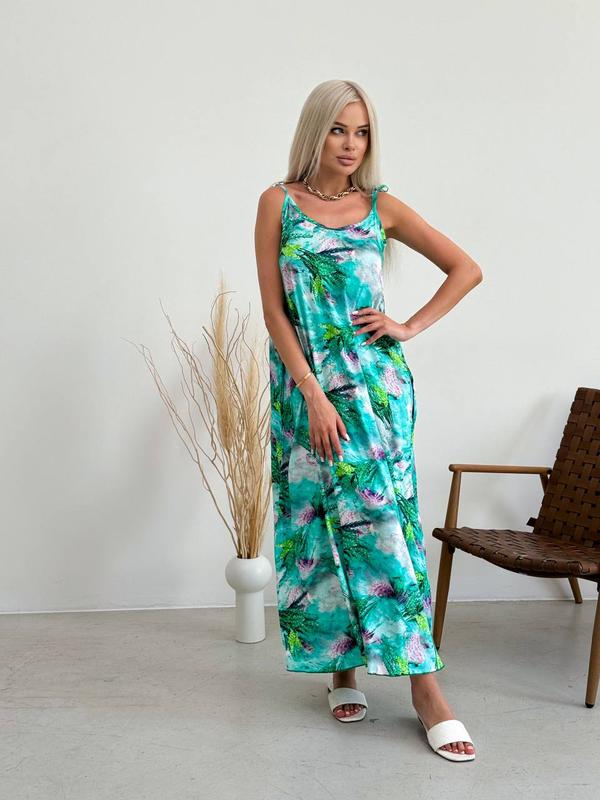 Сарафан жіночий довгий з різним принтом — ціна 670 грн у каталозі Сарафани Купити жіночі речі за