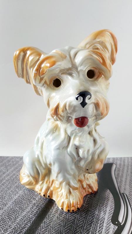 Статуэтка собака светильник гдр винтажная фарфоровая — цена 855 грн в каталоге Статуэтки Купить