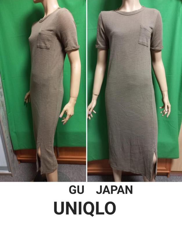 Длинное платье из плотного трикотажного льна gu japan uniqlo — ціна 200 грн у каталозі Довгі ...