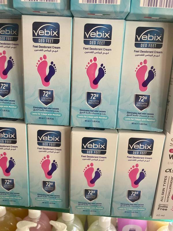 Vebix deo feet deodorant cream вебікс крем-дезодорант для ніг 30 мл ...