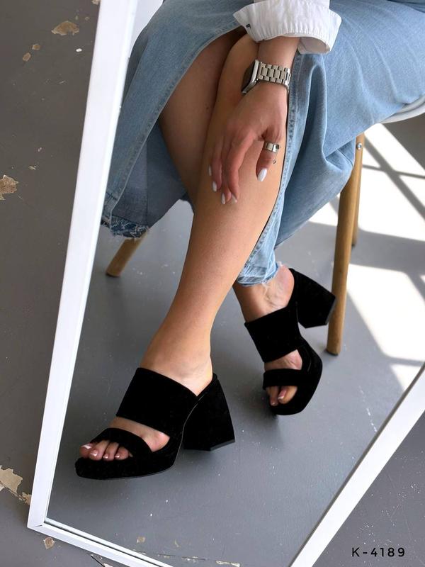 Сабо замша на підборах — ціна 2350 грн у каталозі Сабо Купити жіночі речі за доступною ціною на