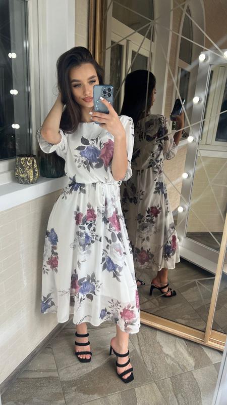 Сукня шифон — ціна 990 грн у каталозі Сукні міді Купити жіночі речі за