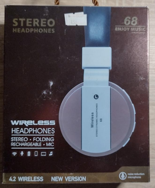 Бездротові bluetooth-навушники jbl 68 metal super bass з підтримкою карти пам'яті — ціна 900 грн ...