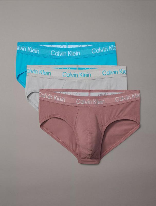 Оригинальные слипы calvin klein stencil logo cotton stretch набор 3 ...