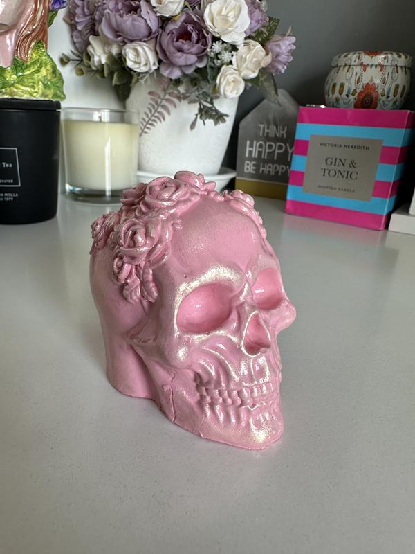 Череп у кольорах гіпсова статуетка для інтерєру — ціна 250 грн у каталозі Статуетки Купити