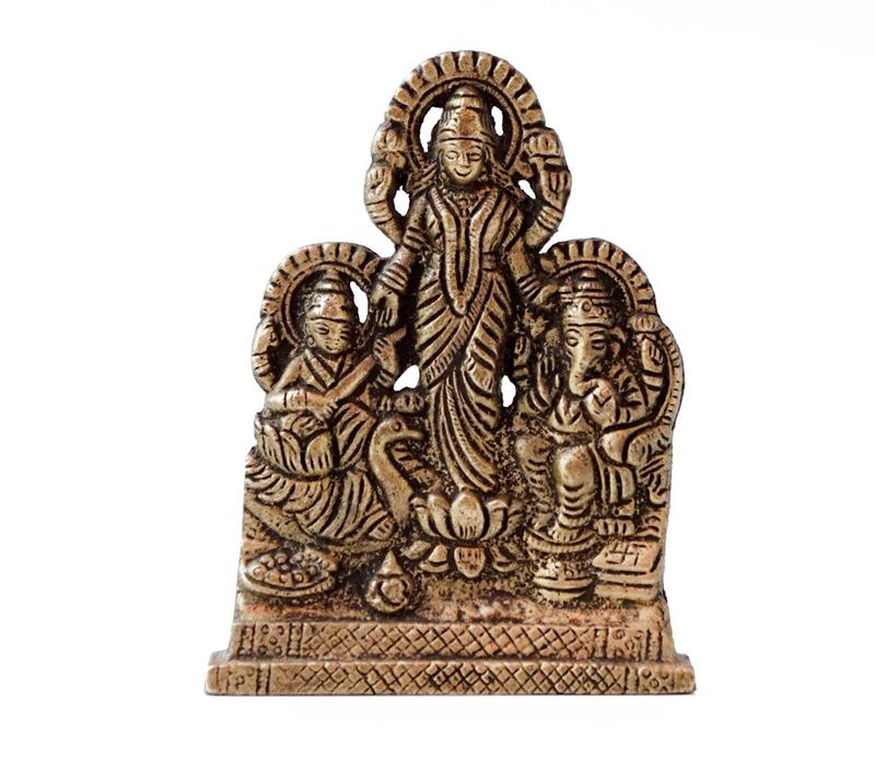 Статуя бронзова лакшми ганеш сарасвати Bm — цена 656 грн в каталоге Статуэтки Купить товары для