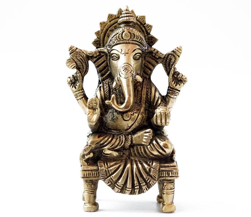 Статуя бронзова ганеш на троні Bm — ціна 3060 грн у каталозі Статуетки Купити товари для дому та