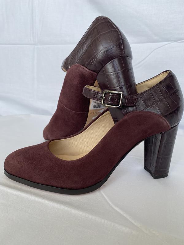Жіночі туфлі на підборах kaylin alba burgundy combi leather suede ...