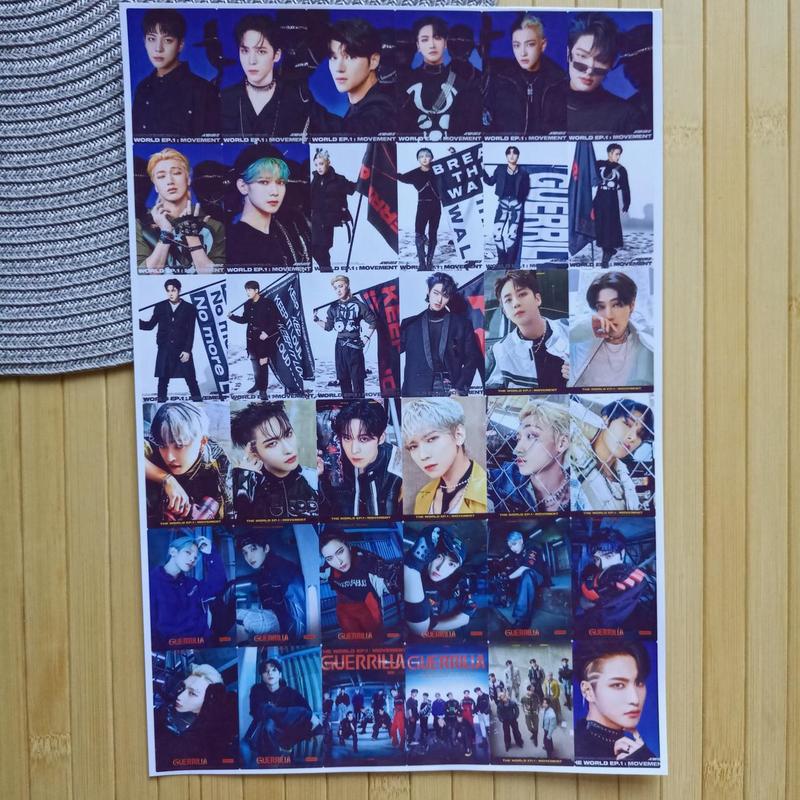 Стикерпак ейтиз ейтіз Ateez A4 The World Ep 1 Movement — ціна 60 грн у каталозі Листівки і