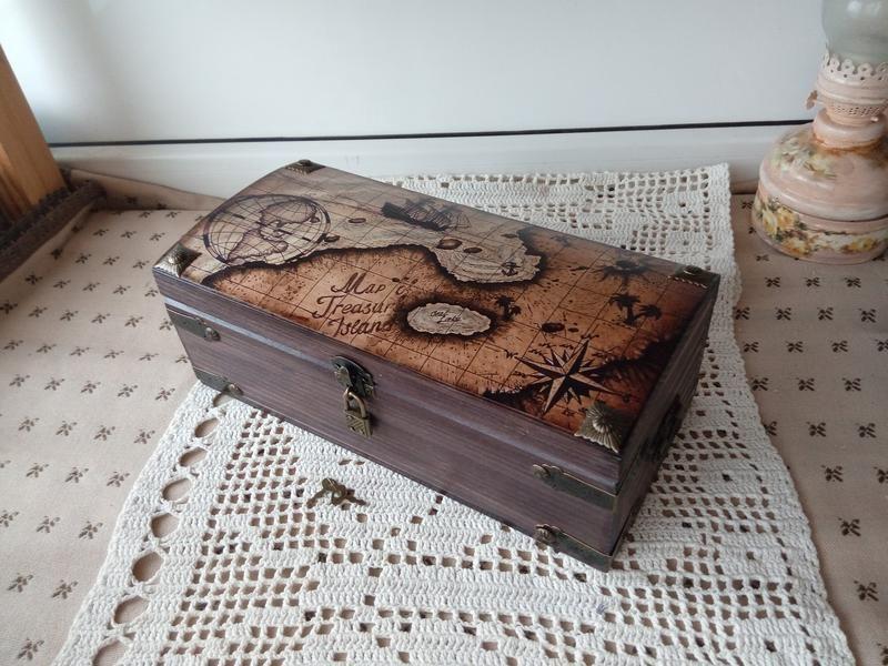 Деревянный пиратский сундук — цена 850 грн в каталоге Шкатулки Купить товары для дома и быта по