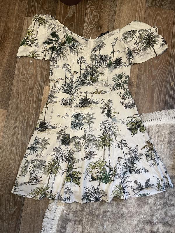 Zara платье сарафан лён — цена 380 грн в каталоге Сарафаны Купить женские вещи по доступной цене