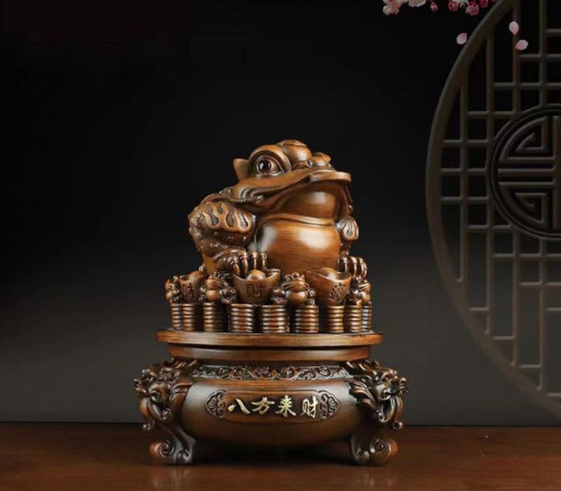 Вращающаяся жаба богатства на чаше изобилия Bm — цена 2040 грн в каталоге Статуэтки Купить