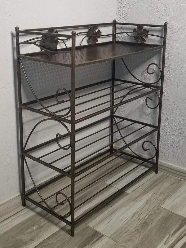 Кована поличка для взуття 4 полиці металева поличка — ціна 1780 грн у каталозі Підставки і