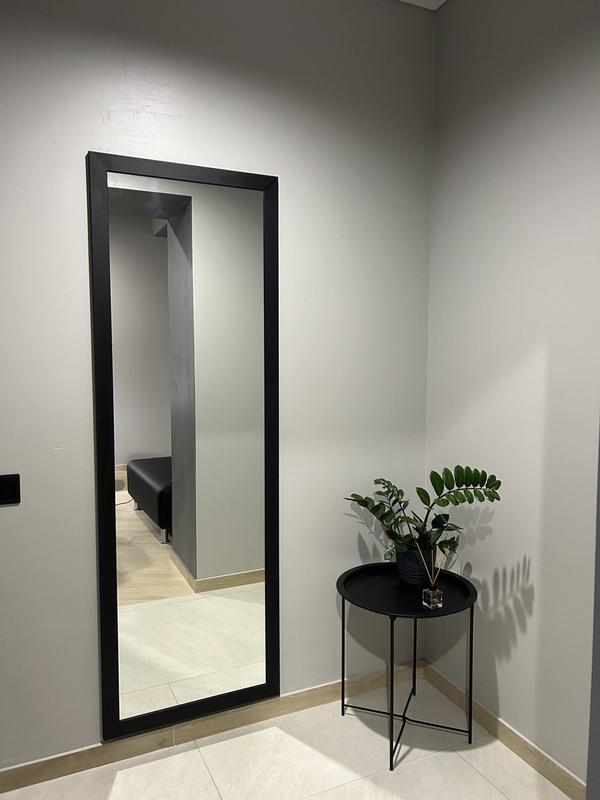 Дзеркало настінне велике в повний зріст ростовое в рамі чорного кольору на стіну підлогове 150 х