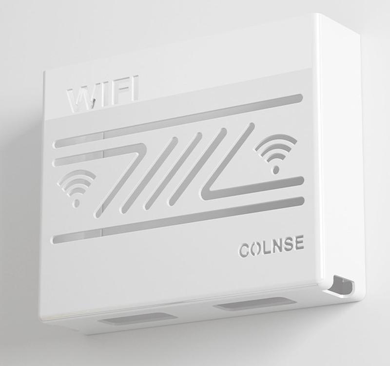 Тримач полиця для роутера пластикова colnse велика настінна, 29х23 см ...