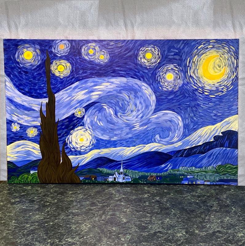 Зоряна ніч картина акрил — ціна 2500 грн у каталозі Картини Купити товари для дому та побуту за