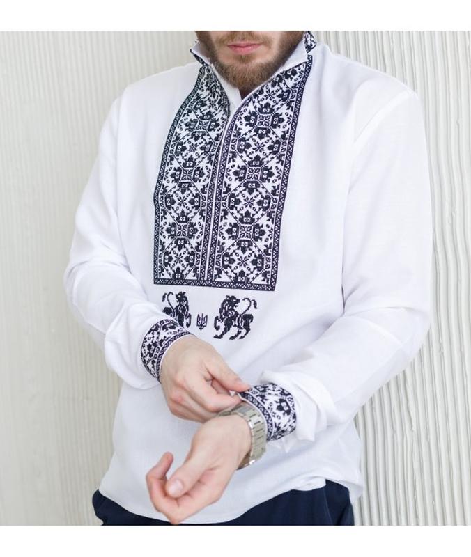 Чоловіча вишиванка леви — ціна 1450 грн у каталозі Вишиванки Купити чоловічі речі за доступною