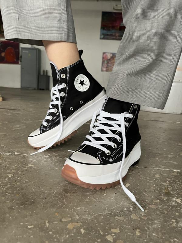 Converse birds star hike premium жіночі масивні чорні кеди на високій ...